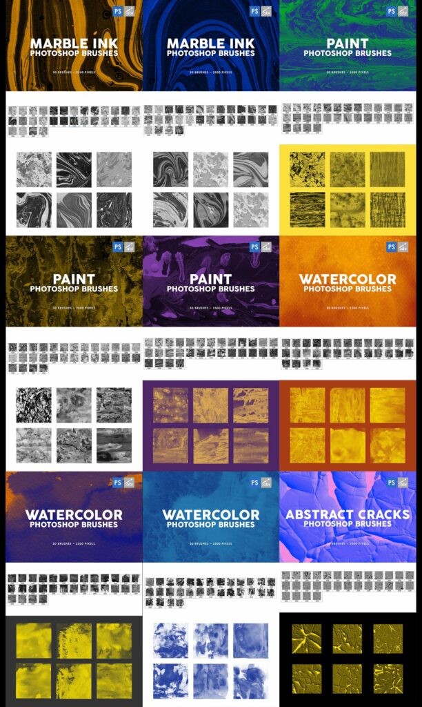 3000 Photoshop Stamp Brushes Bundle – MasterBundles
