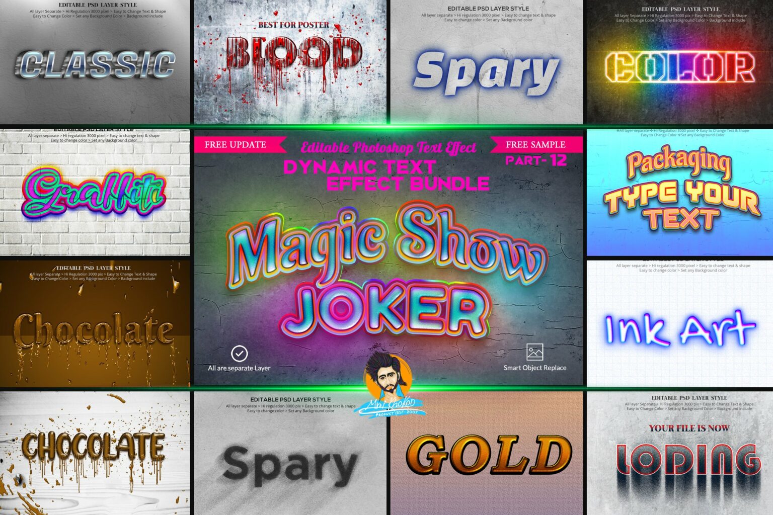 Editable Photoshop Text Effect – MasterBundles