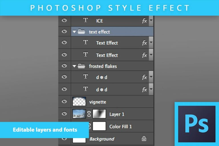 Frosted Glass Text Effect - PSD – MasterBundles
