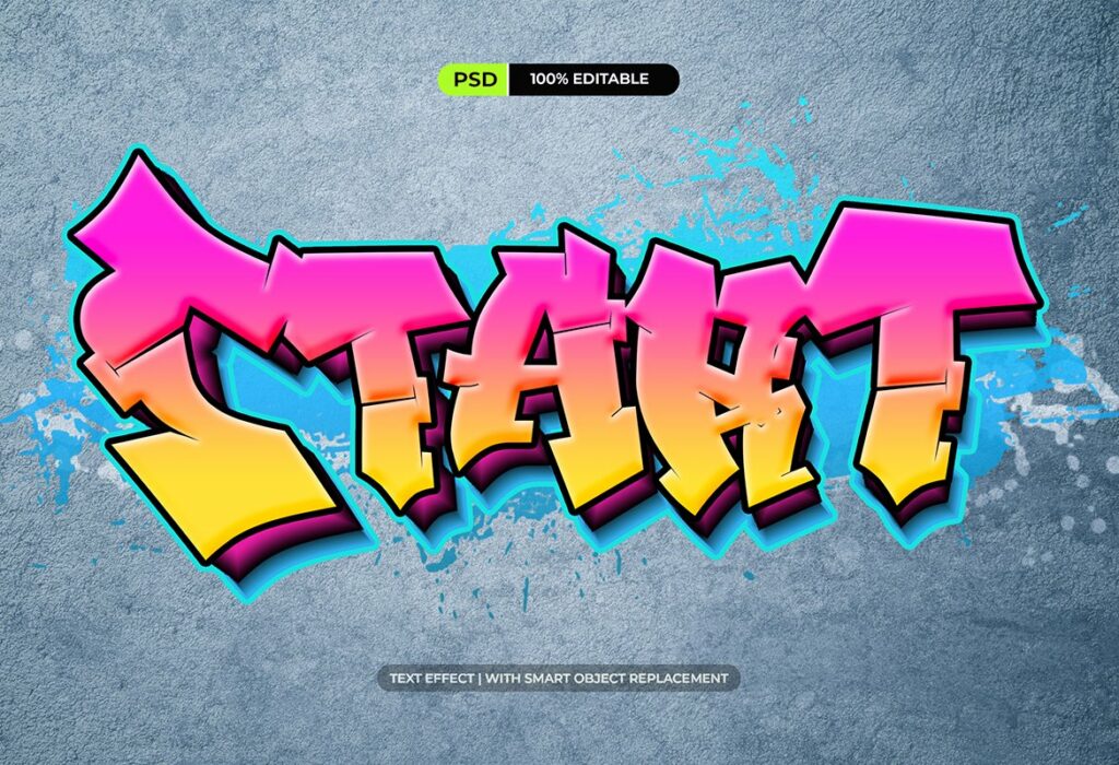 Graffiti PSD Text Effect Bundle – MasterBundles