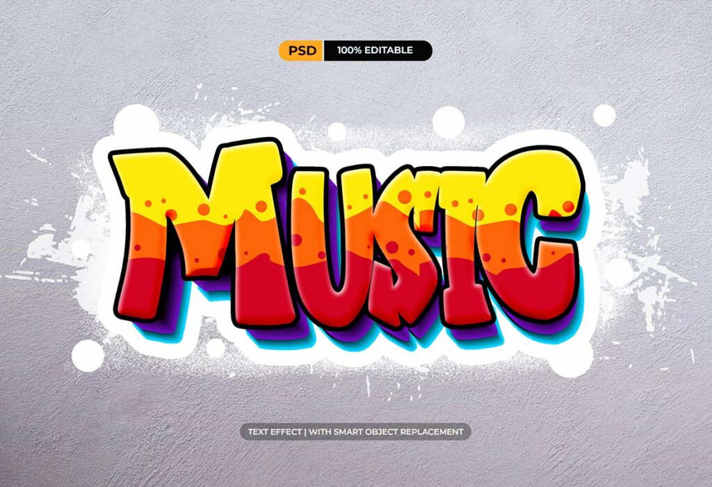 Graffiti PSD Text Effect Bundle – MasterBundles