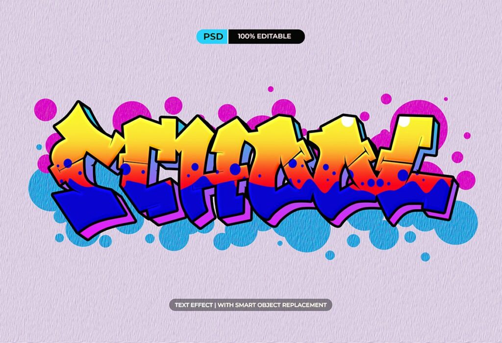 Graffiti PSD Text Effect Bundle – MasterBundles