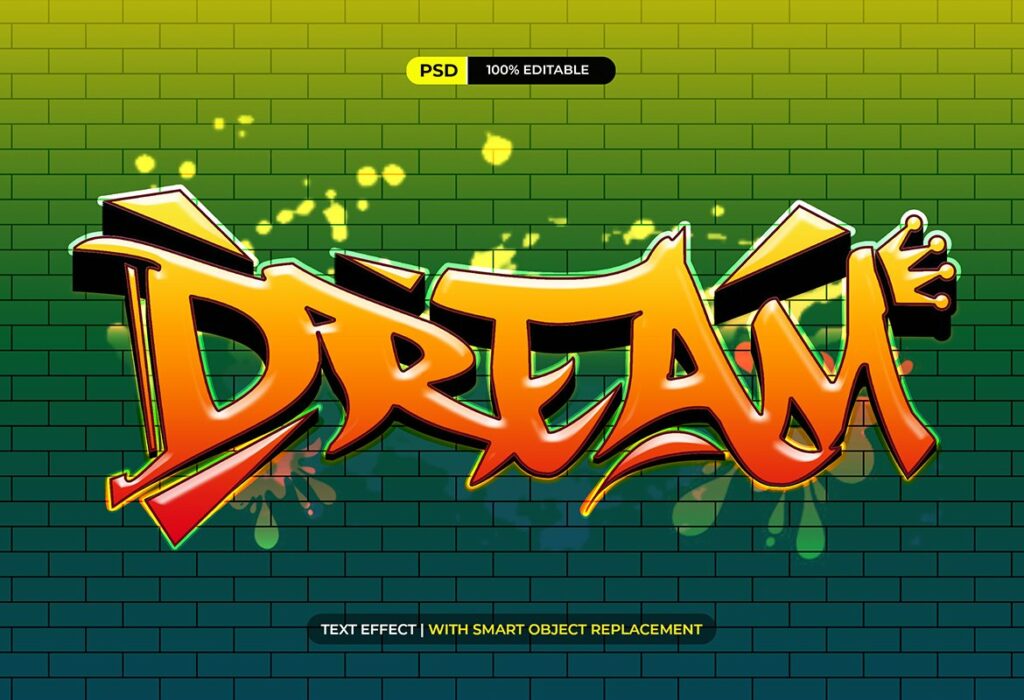 Graffiti PSD Text Effect Bundle – MasterBundles