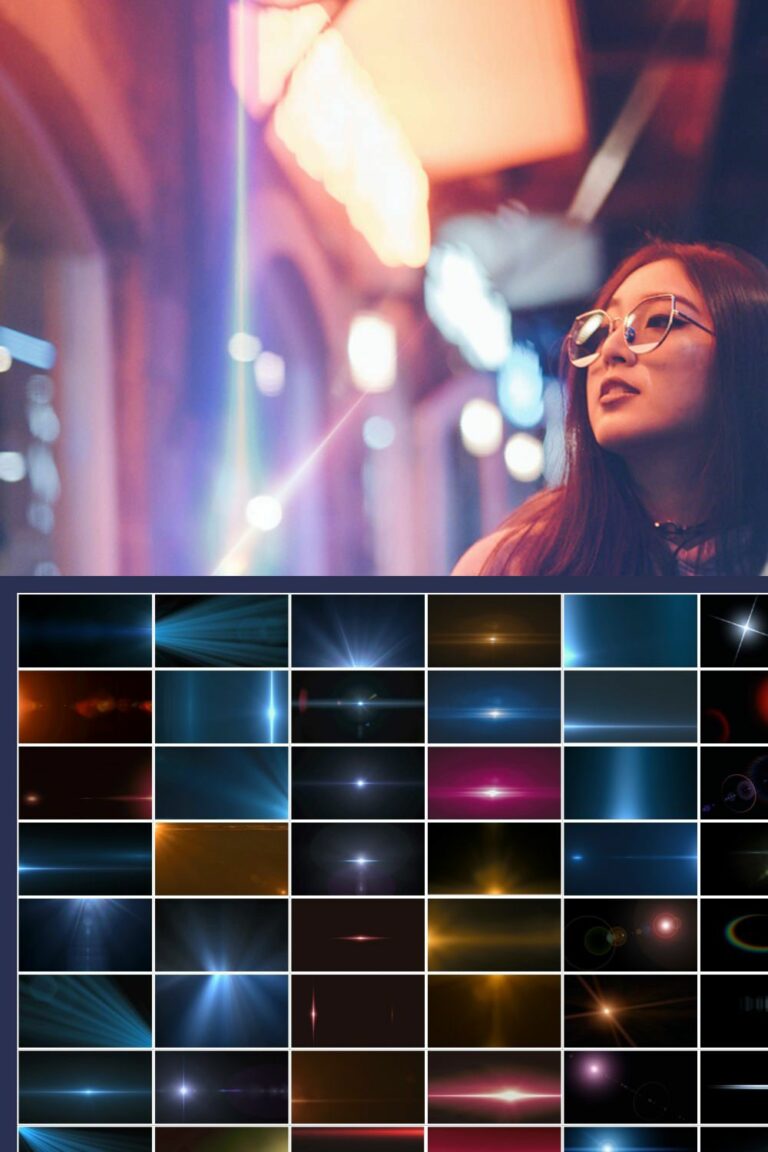 100 Cinematic Flares Overlays – MasterBundles