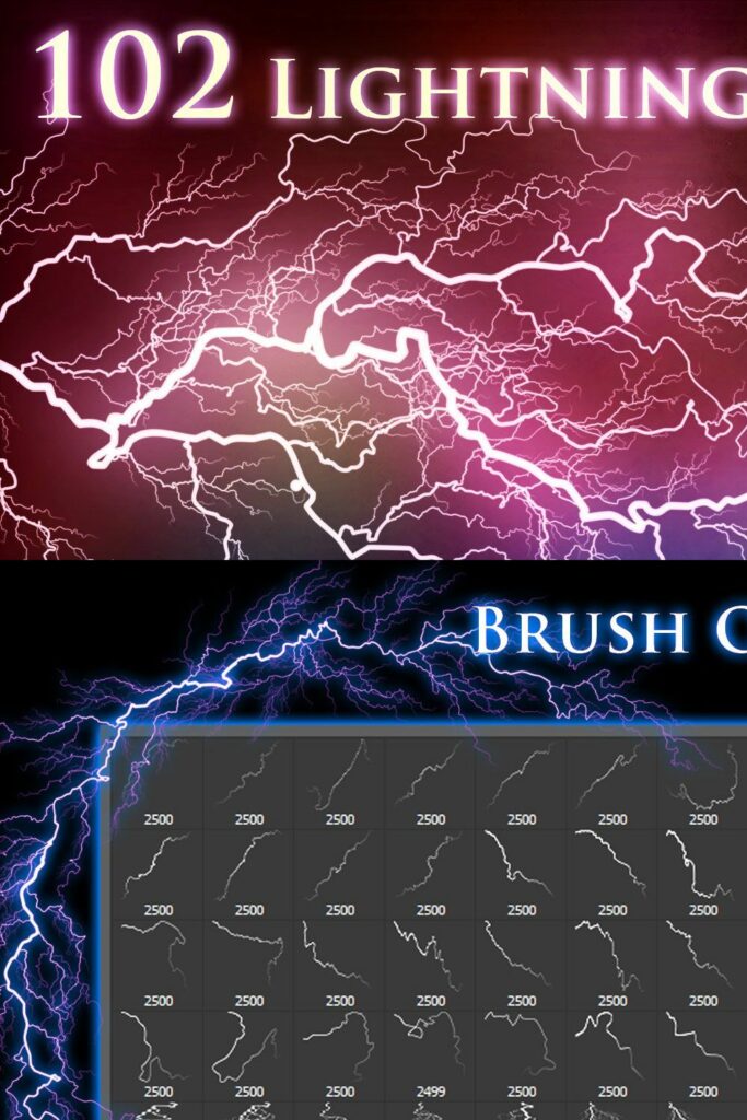 102 Lightning Brushes – MasterBundles