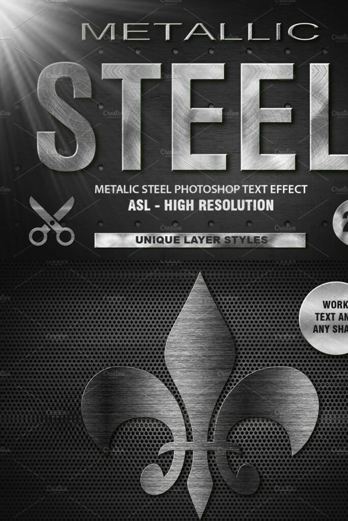 20 Metal Photoshop Layer Styles – MasterBundles