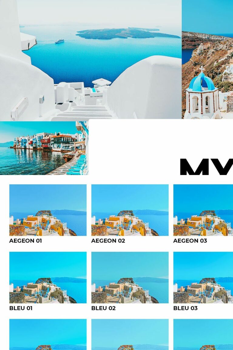 20 Mykonos Lightroom Presets LUTs – MasterBundles