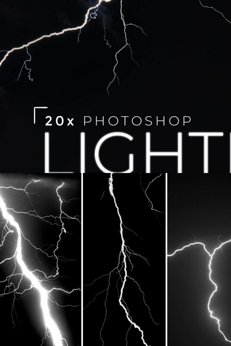 20 Photoshop Lightning Brushes – MasterBundles