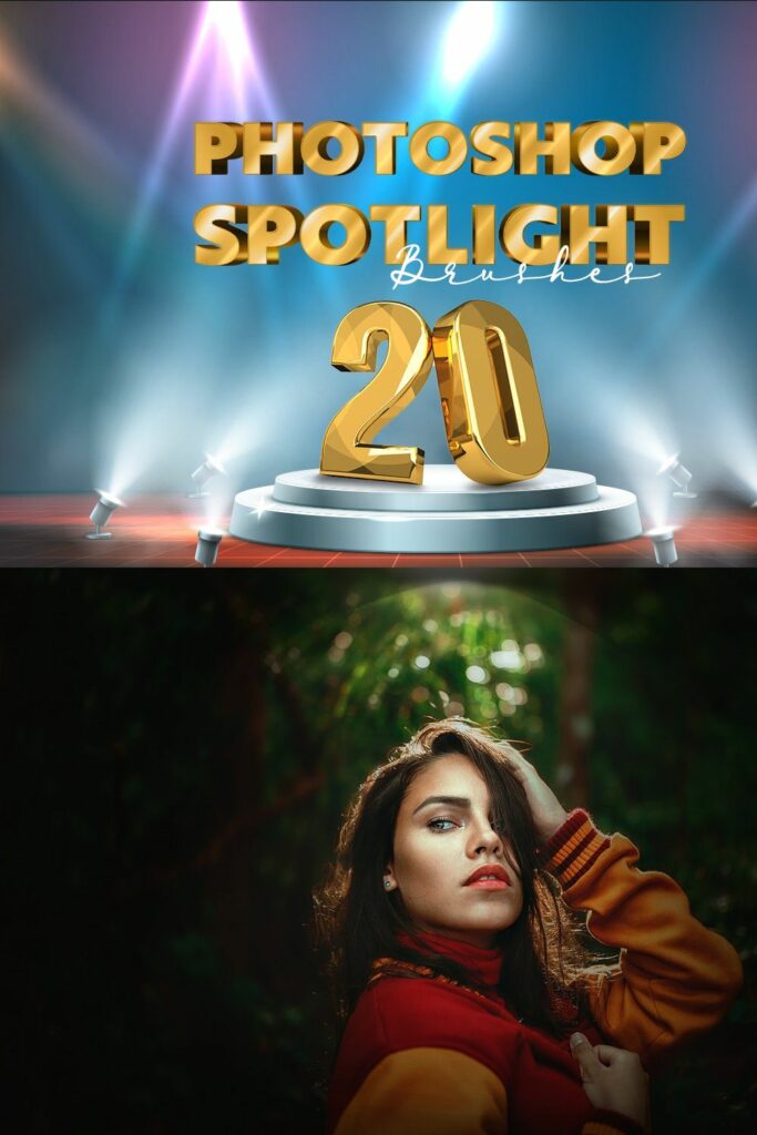 20 Spotlight Brushes for Photoshop – MasterBundles