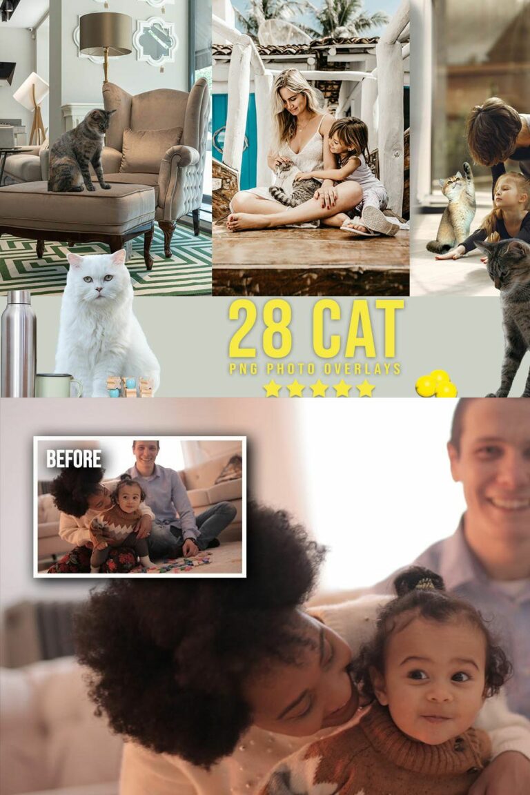 28 Cat Photoshop Overlays – MasterBundles
