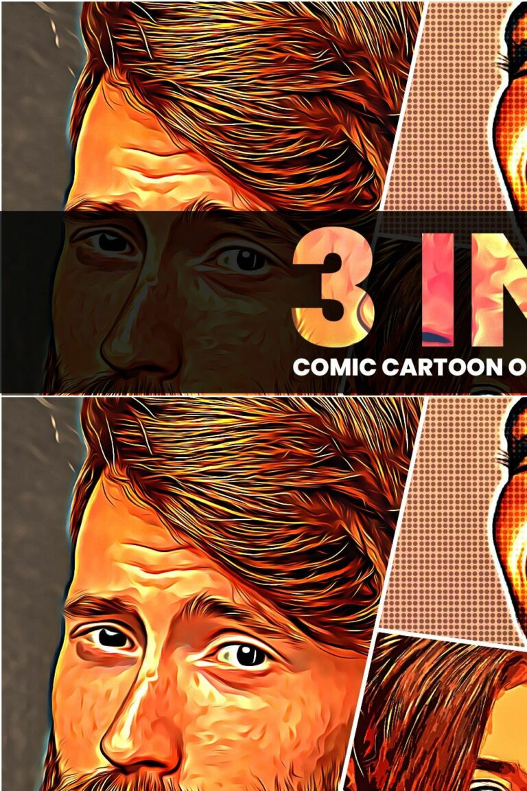 3 in 1 Comic Cartoon Oil Painting – MasterBundles