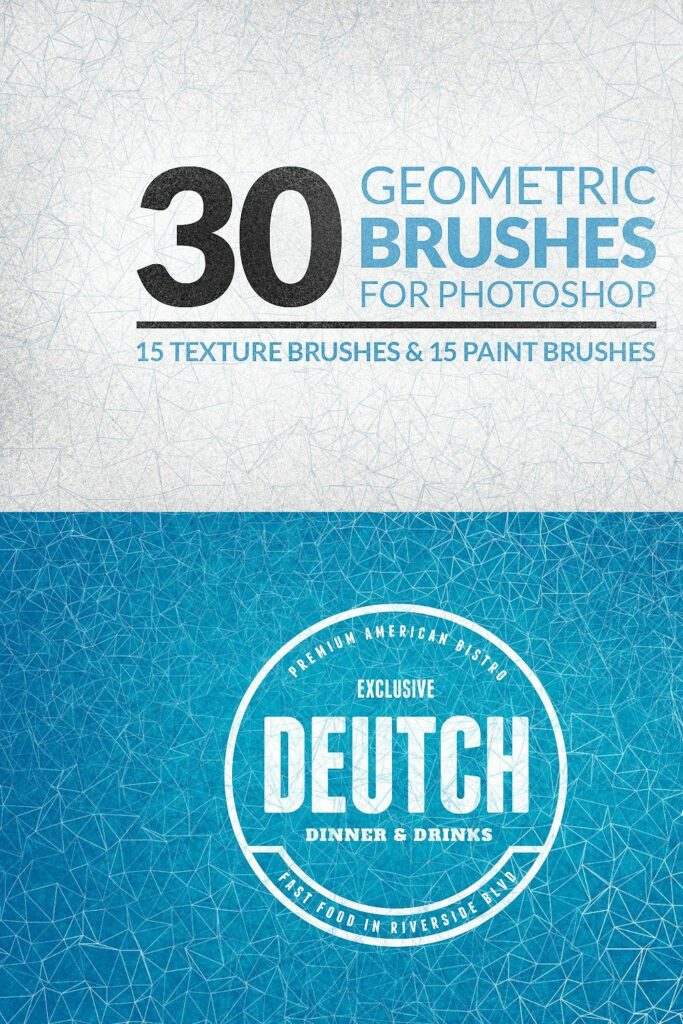 30 Geometric Texture Brushes – MasterBundles