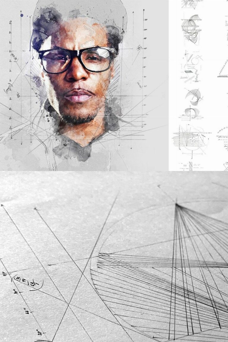 32 Technical Drawing Brushes V2 – MasterBundles