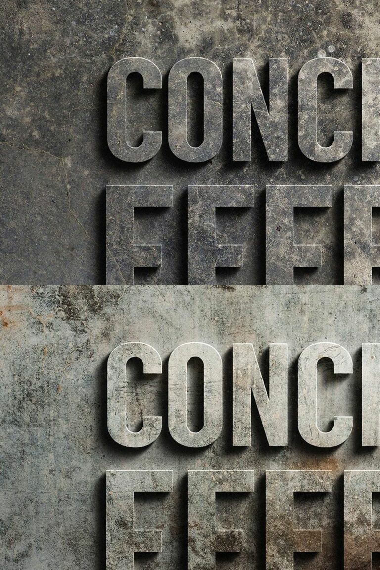 3D Concrete Text Effect – MasterBundles