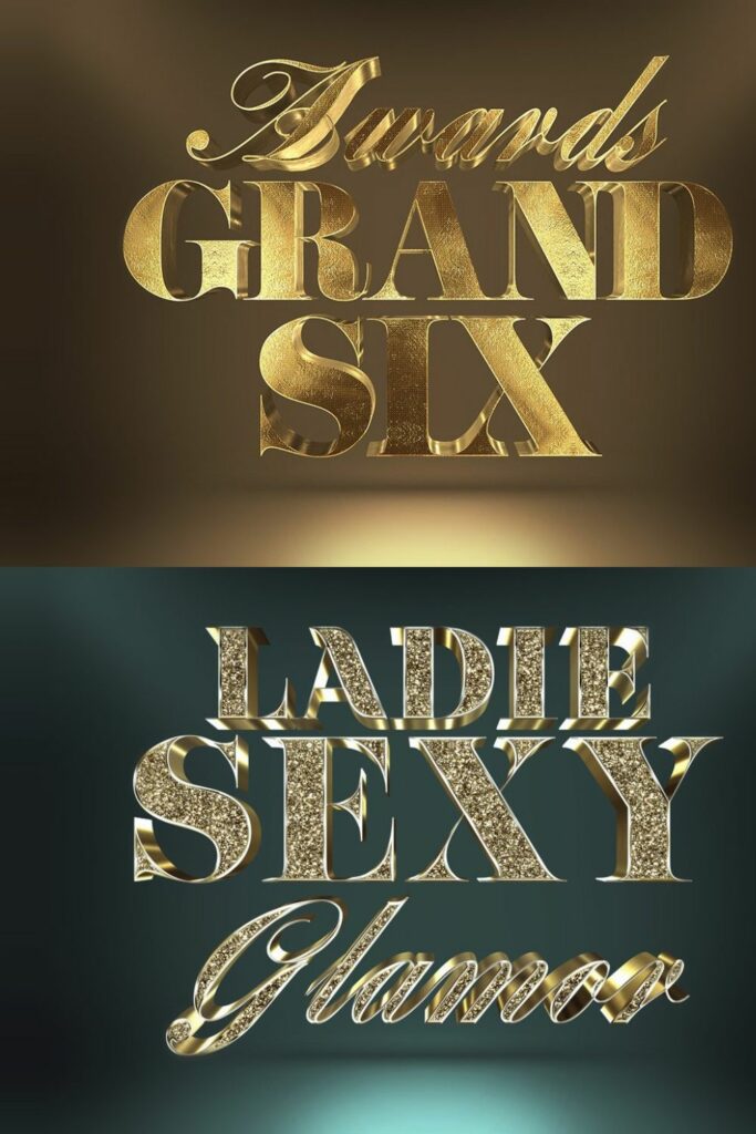 3D Gold Text Effects Vol.2 – MasterBundles