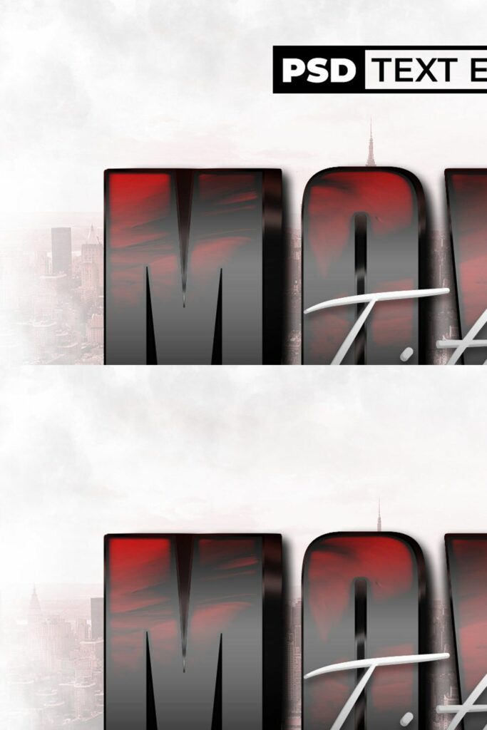 3D Text Effect Movie Title Style – MasterBundles