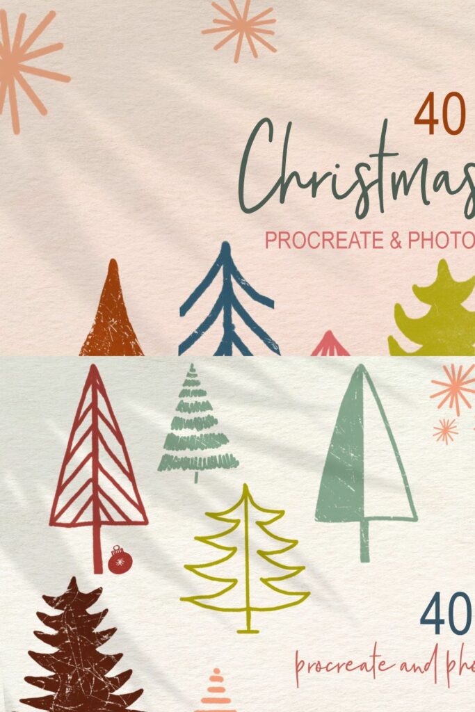 40 Christmas Tree Stamps – MasterBundles