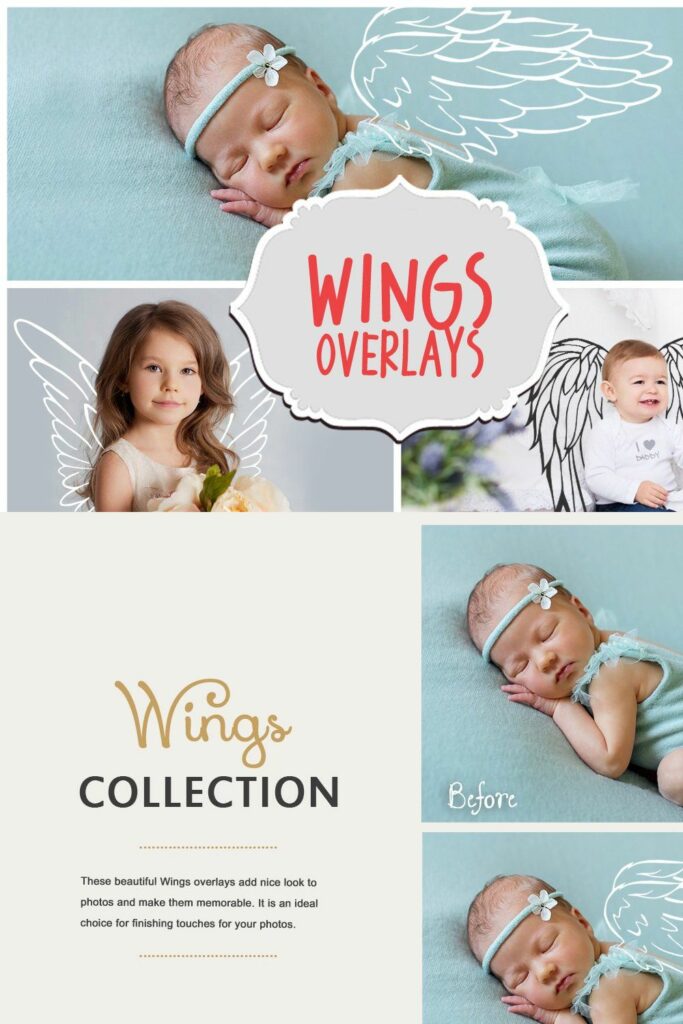 42 Angel Wings Overlays – MasterBundles
