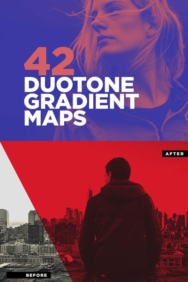 42 Duotone Effect Gradient Maps – MasterBundles