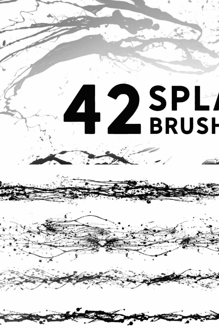 42 Splatter brushes – MasterBundles