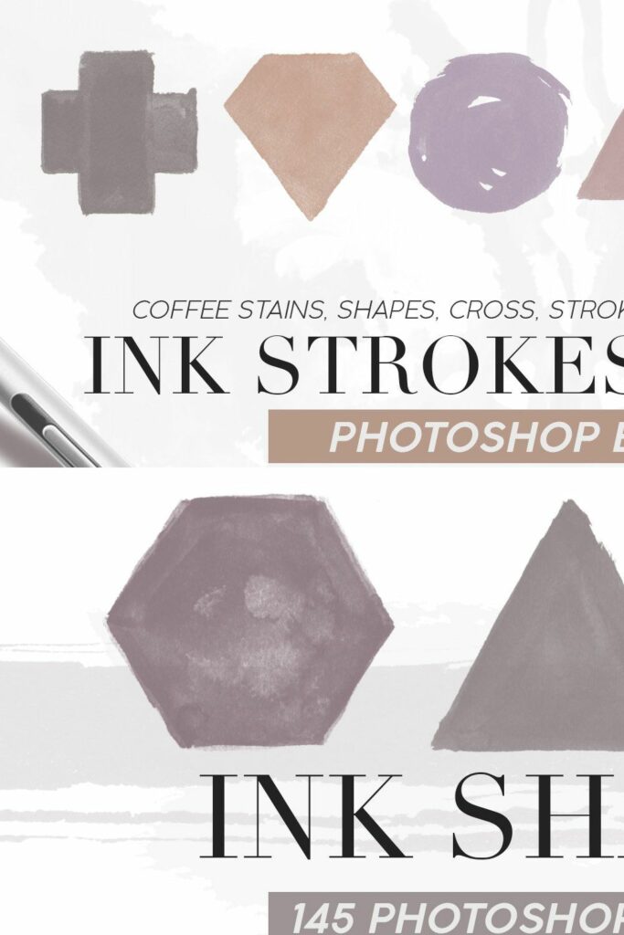 487 Ink Shapes Photoshop Brushes – MasterBundles