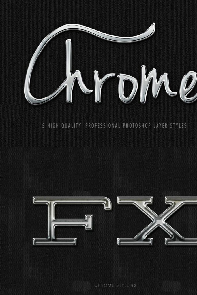 5 Realistic Pro Chrome Layer Styles – MasterBundles