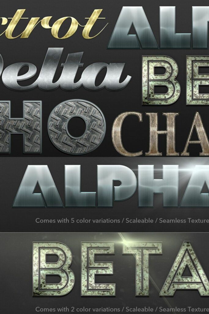 6 Metal Text Styles – MasterBundles