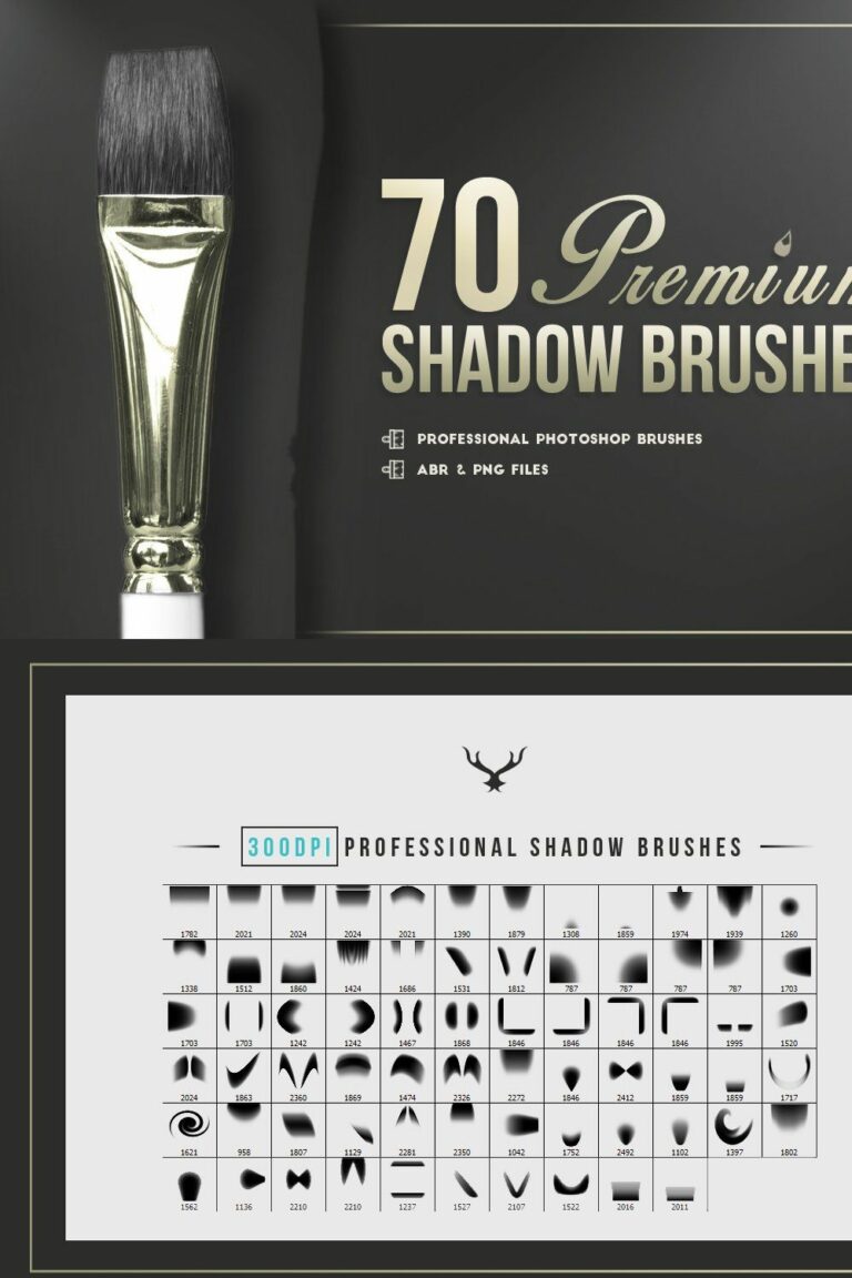 70 Premium Photoshop Shadows Brushes – MasterBundles