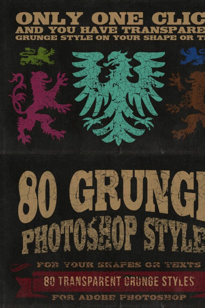 80 Grunge Photoshop Styles – MasterBundles
