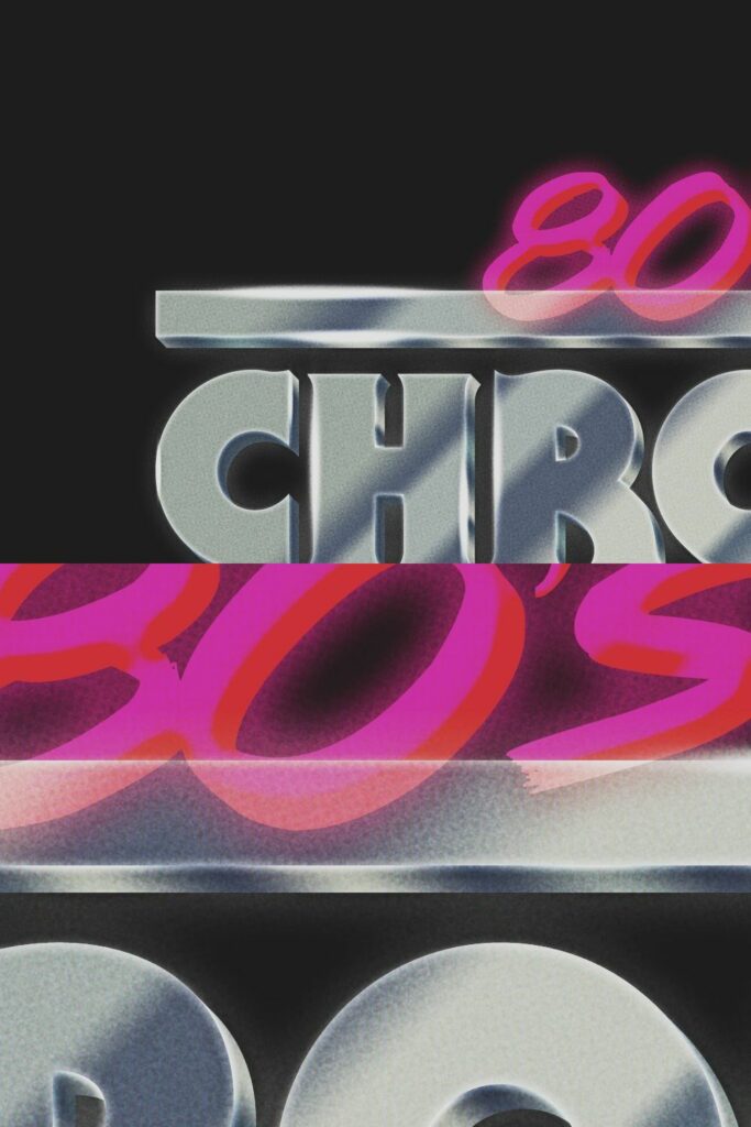 80's Chrome Photoshop Text Effect – MasterBundles