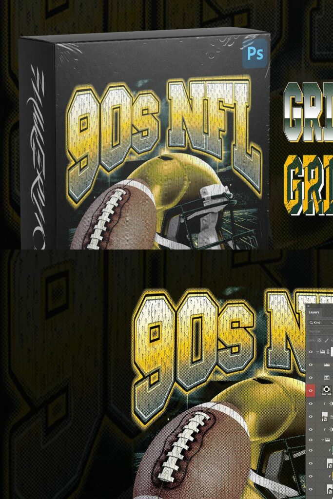 90s NFL Text Styles Pack • Vol 1 – MasterBundles