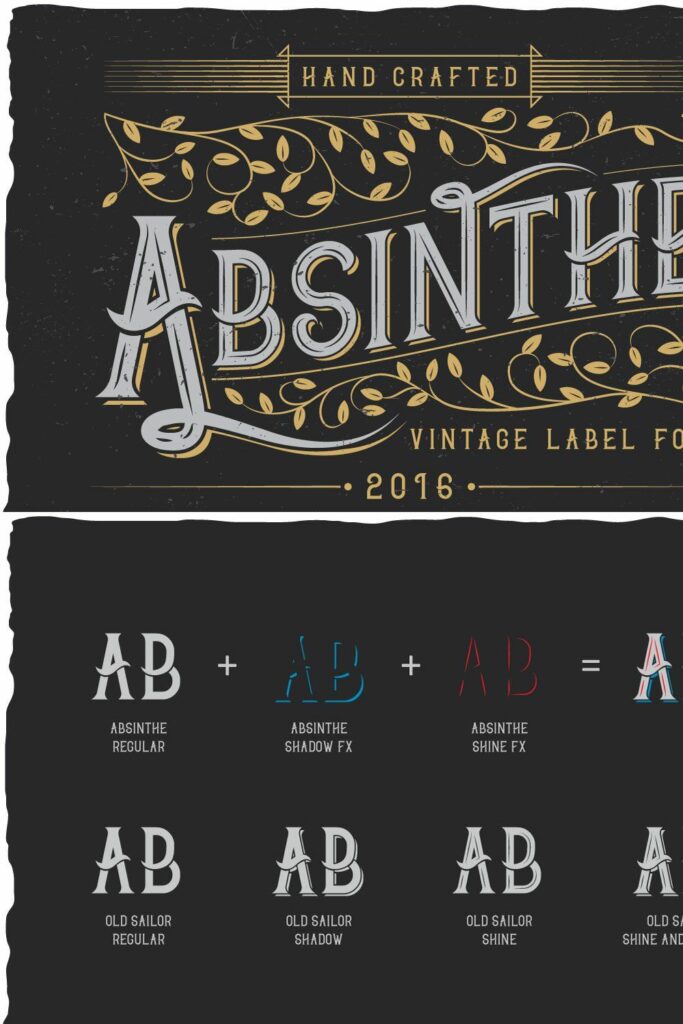 Absinthe label typeface – MasterBundles