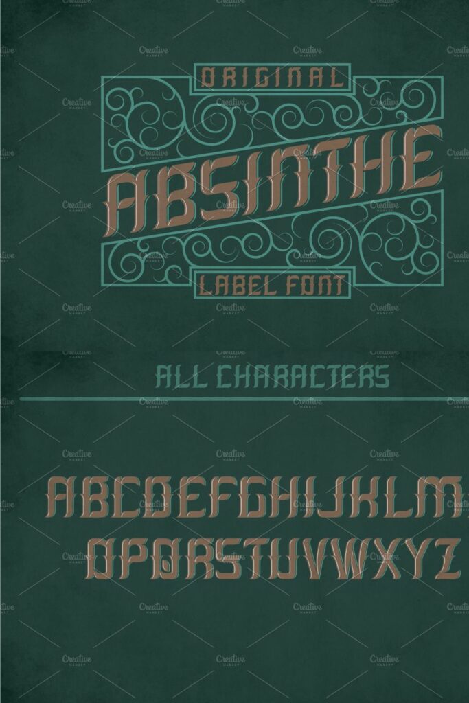 Absinthe Label Typeface – MasterBundles