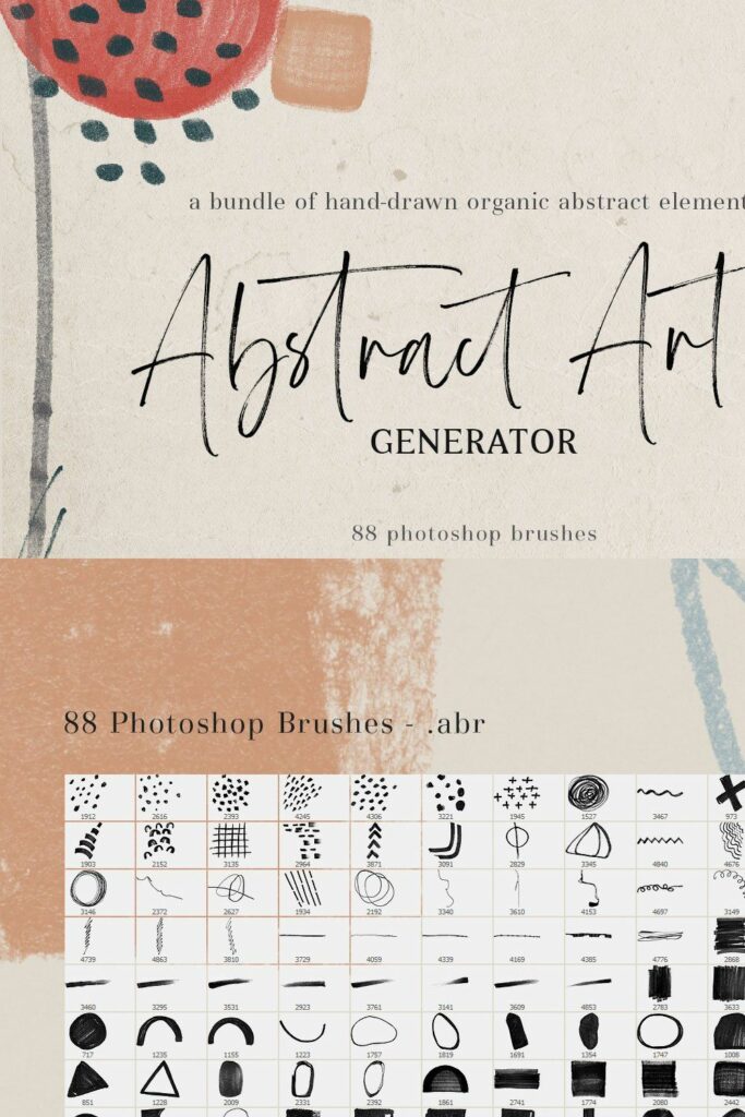 Abstract Art Generator- PSD Brushes – MasterBundles