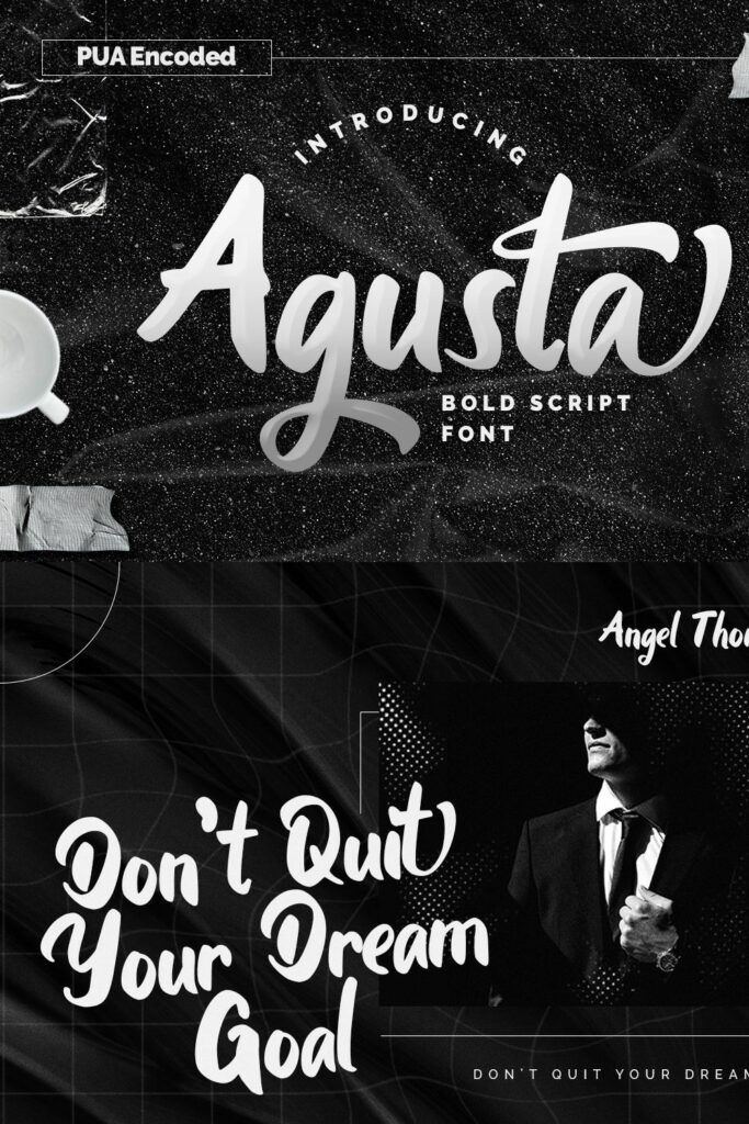 Agusta - Bold Script Font – MasterBundles
