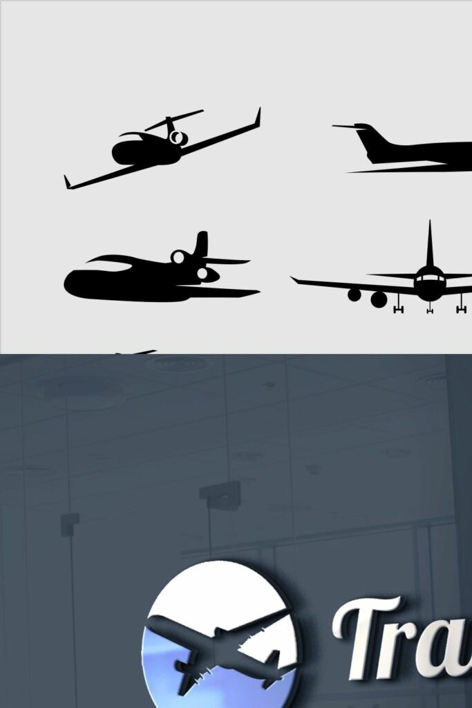 Airplane Shapes For Logos – MasterBundles