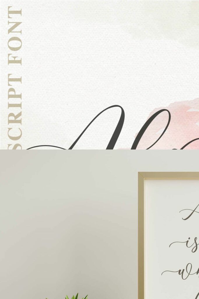 Algeline a Romantic Script Font – MasterBundles