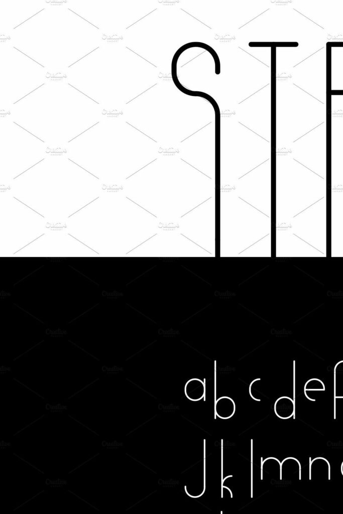 Alphabet letters Step font – MasterBundles