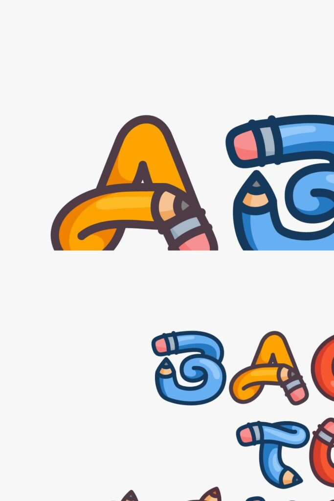 Alphabet made of pencils – MasterBundles