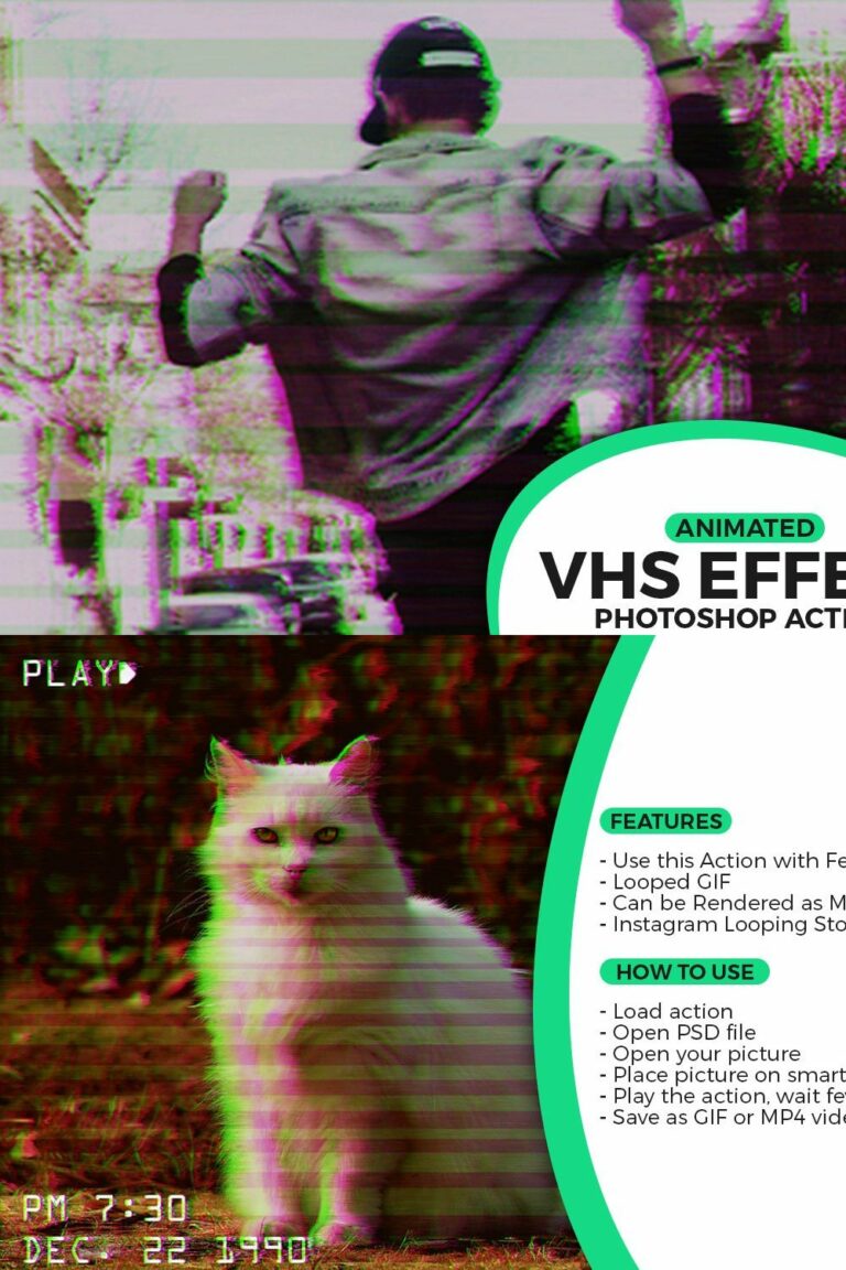 Animated VHS Effect Action – MasterBundles