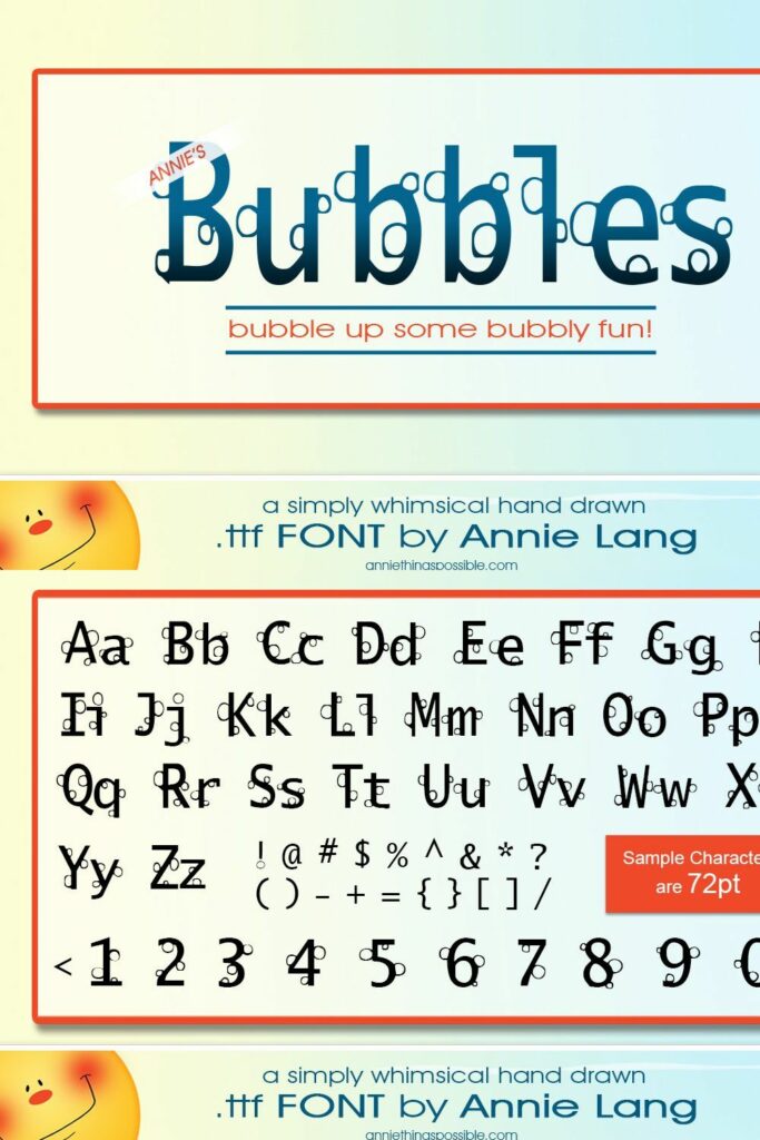 Annie's Bubbles Font – MasterBundles