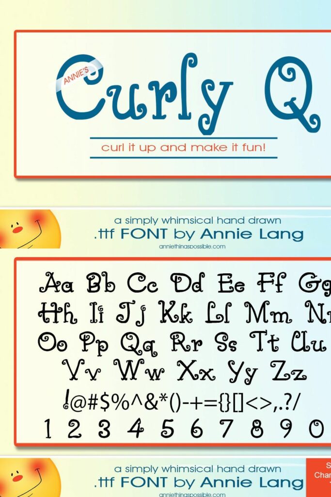 Annie's Curly Q Font – MasterBundles