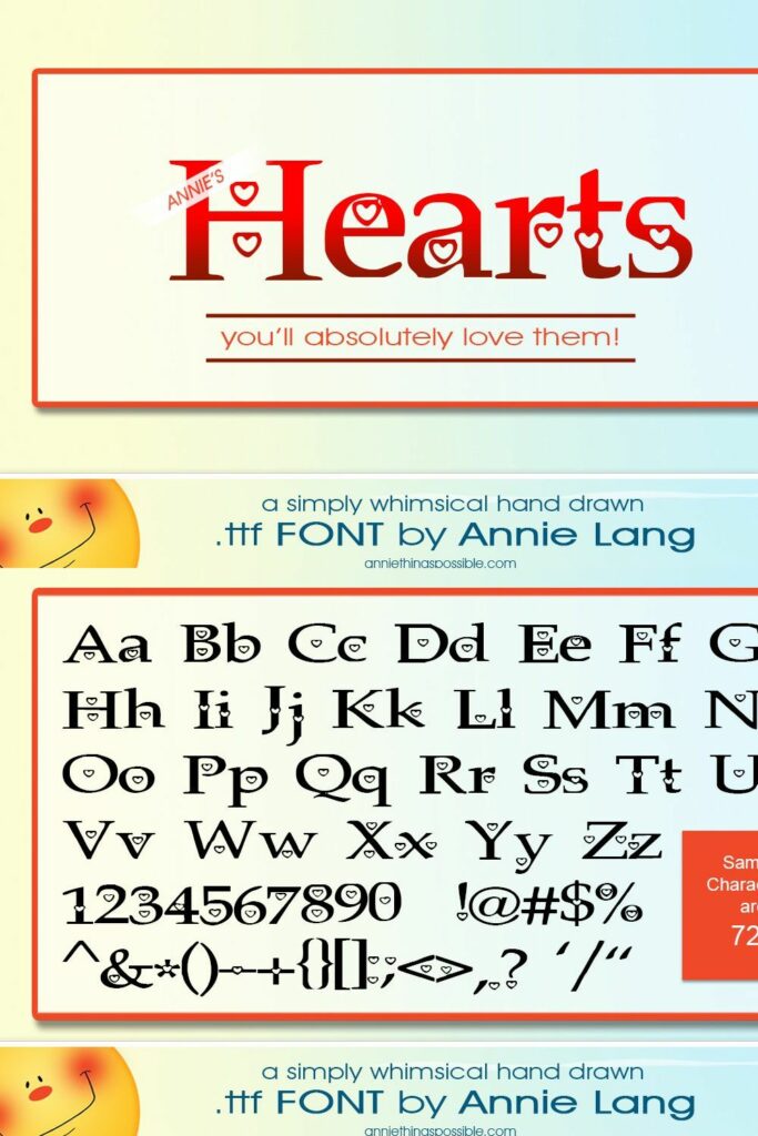 Annie's Hearts Font – MasterBundles