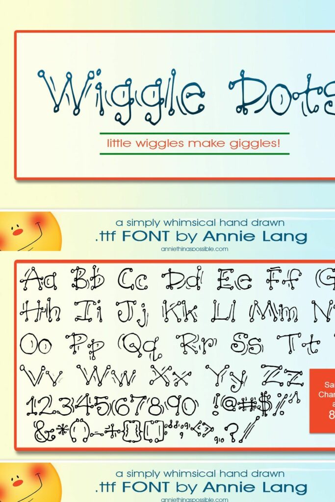 Annie's Wiggle Dots Font – MasterBundles
