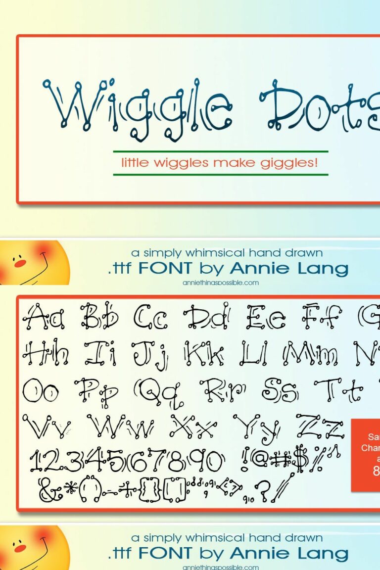 Annie's Wiggle Dots Font – MasterBundles