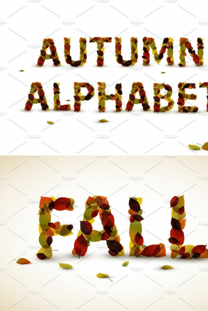 Autumn Leaf Alphabet – MasterBundles