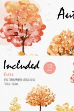 Autumn trees clipart – MasterBundles