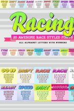 Awesome 20 Racing Fonts with Numbers – MasterBundles