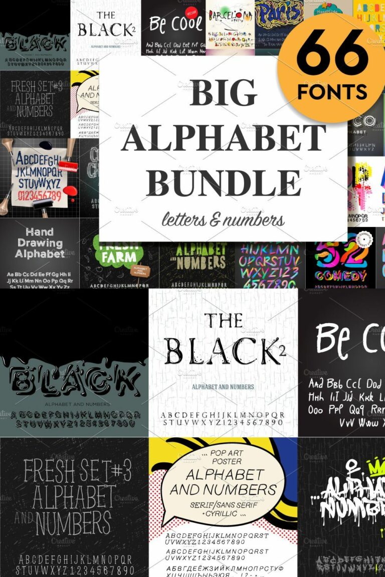 Big Bundle Alphabet & Numbers – MasterBundles