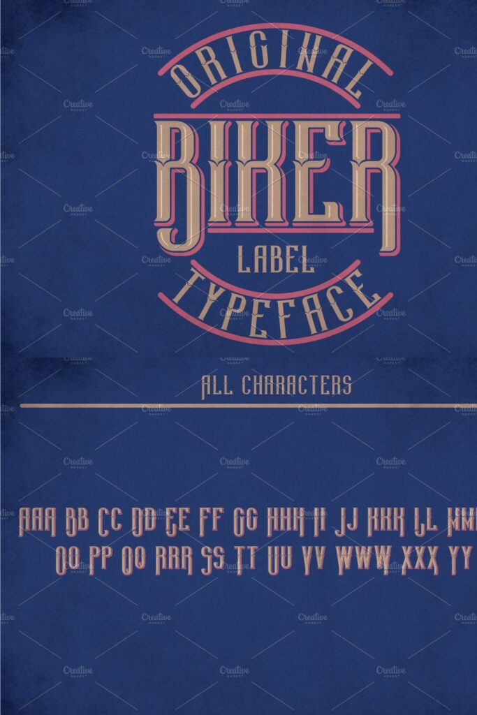 Biker Modern Label Typeface – MasterBundles